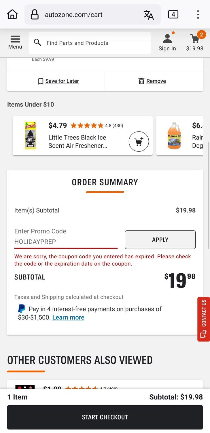 AutoZone Promo Codes (5 Verified) - 20% Off w/ Code Jan 2025