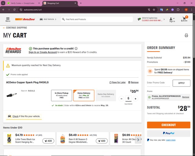 AutoZone Promo Codes (2 Verified) - 20% Off w/Code Jun 2025