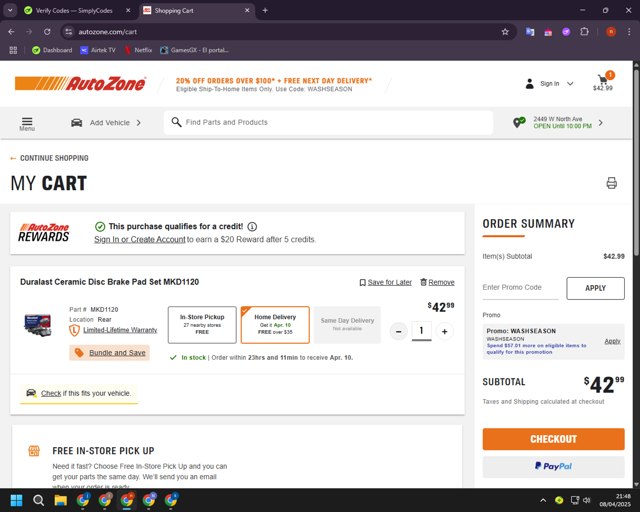 AutoZone Promo Codes (4 Verified) - 20% Off w/Code May 2025