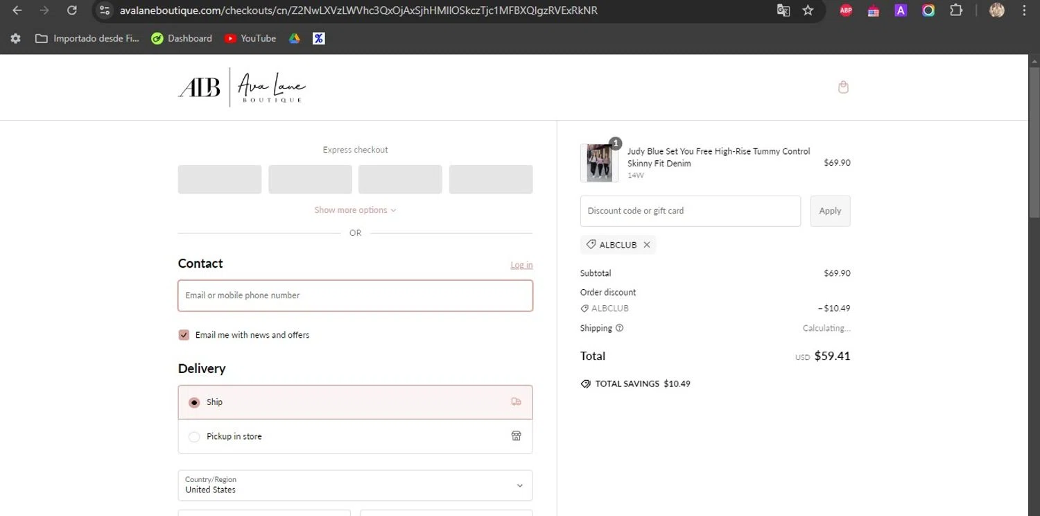 Ava Lane Boutique Coupon Codes - 15% Off | November 2024