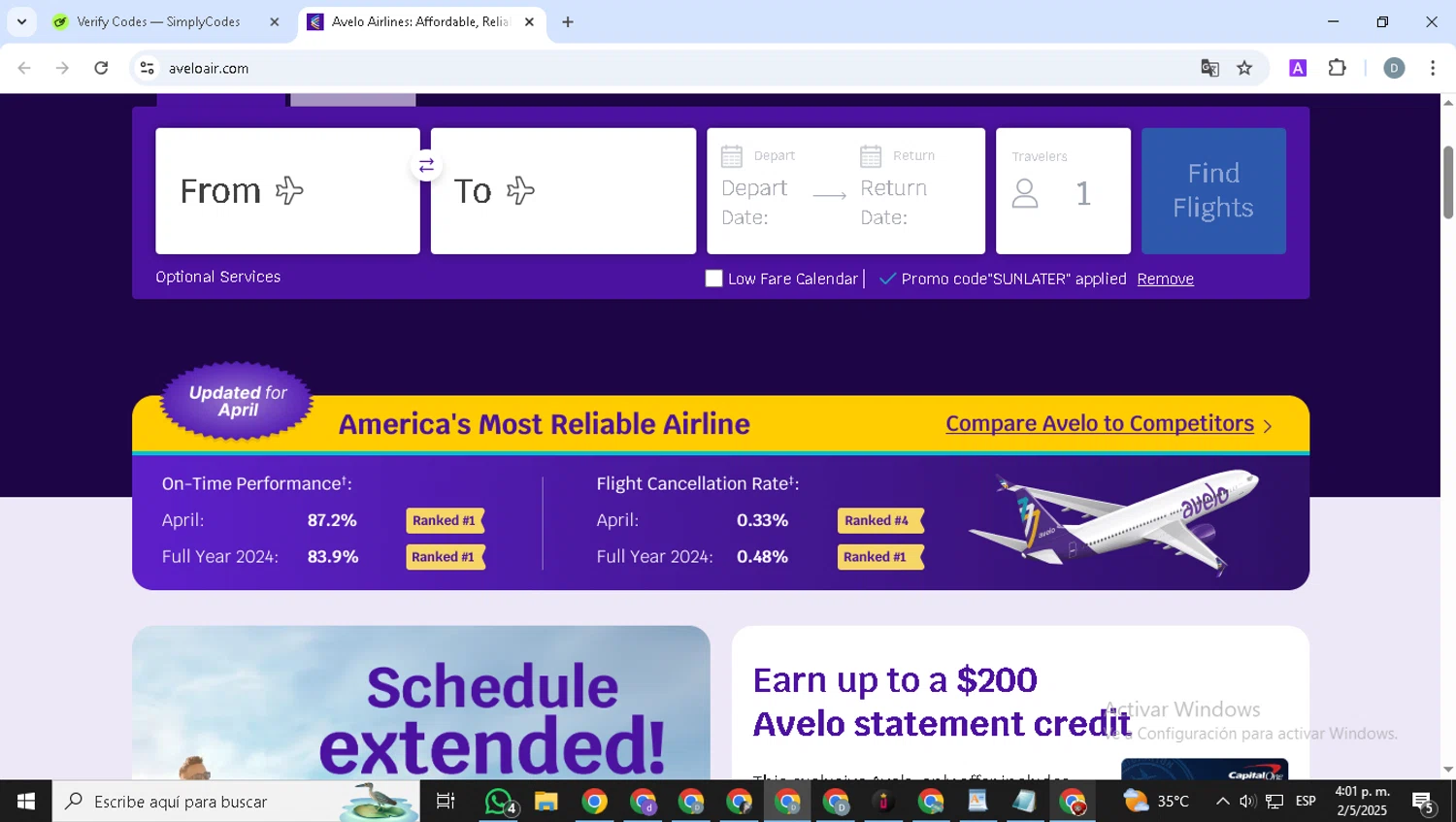 Avelo Airlines Promo Codes (9 Verified) - $20 Off May 2025