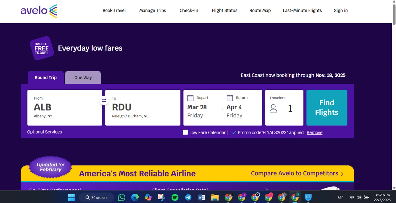 Avelo Airlines Promo Codes (9 Verified) - $20 Off Apr 2025