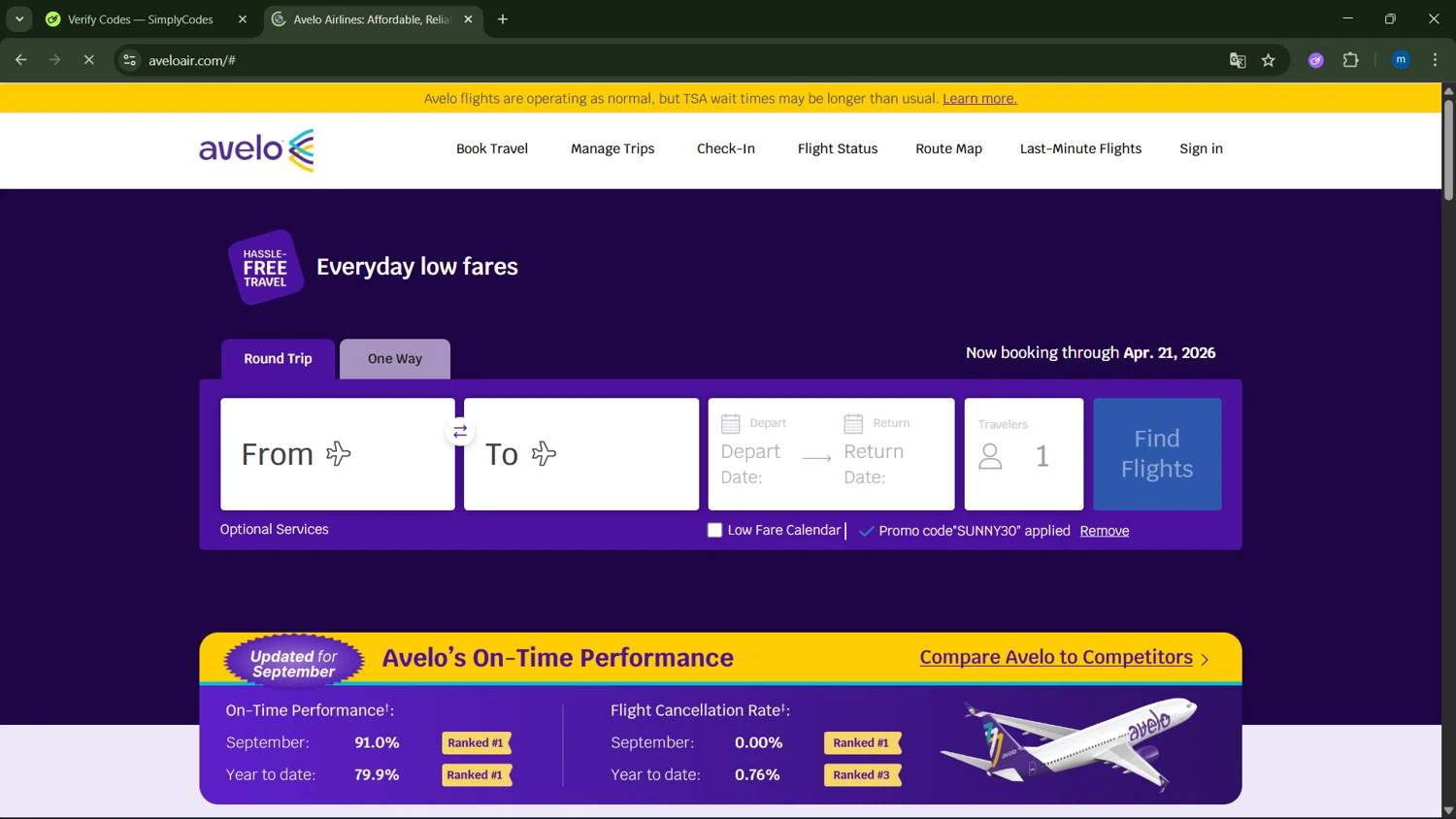 Avelo Airlines Promo Codes (23 Verified) - 40% Off Nov 2025