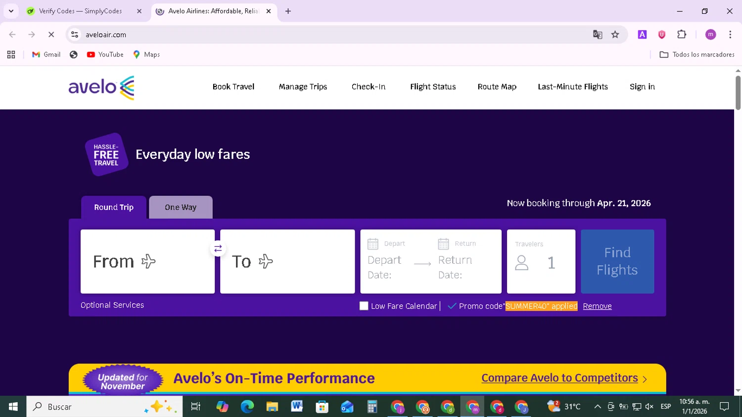 Avelo Airlines Promo Code - 40% Off (Verified) Jan 2026