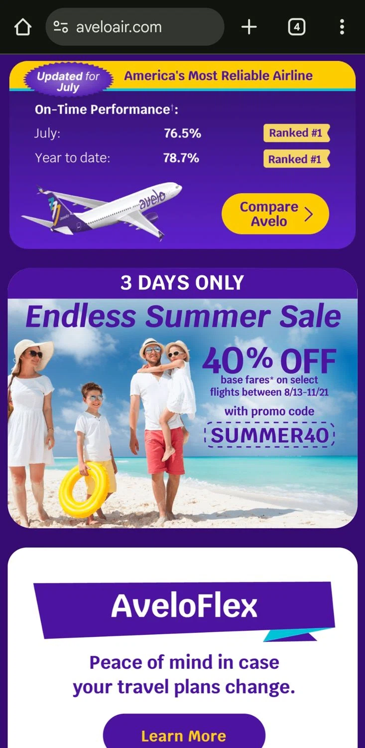 Avelo Airlines Promo Codes (24 Verified) - 40% Off Sep 2025