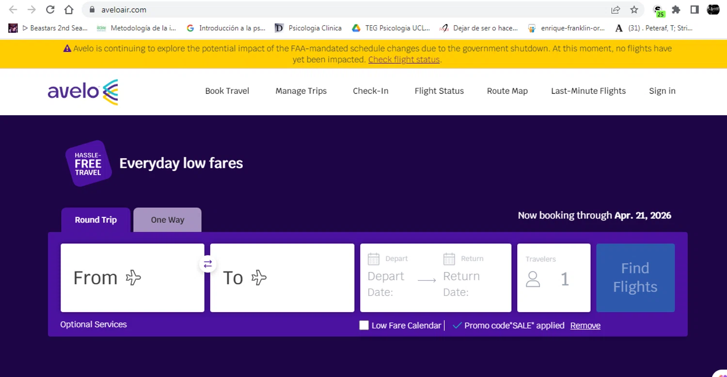 Avelo Airlines Promo Code - 45% Off (Verified) Mar 2026