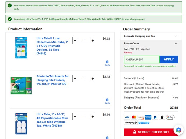 Avery Discount Codes - 20% Off (9 Verified) Jul 2025