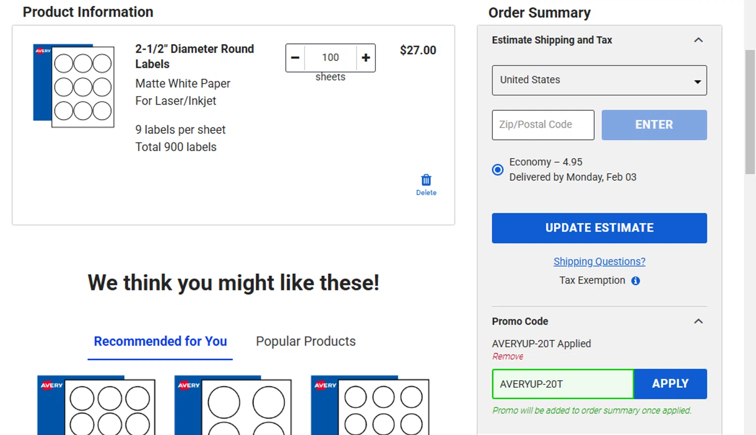 Avery Promo Codes (23 Verified) - 20% Off Sitewide Jan 2025