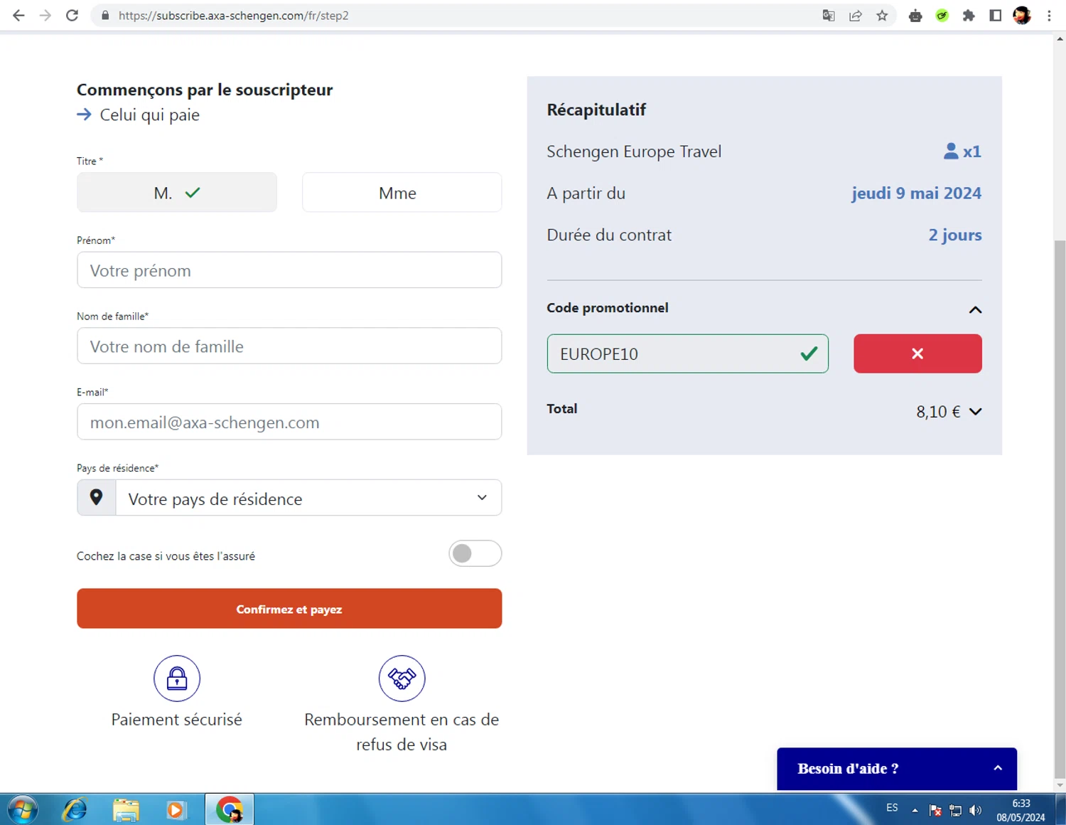 AXA Schengen Promo Codes - 10% Off | October 2024