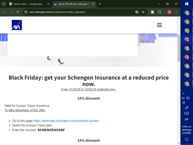 AXA Schengen Promo Codes (2 Verified) - 25% Off Feb 2025