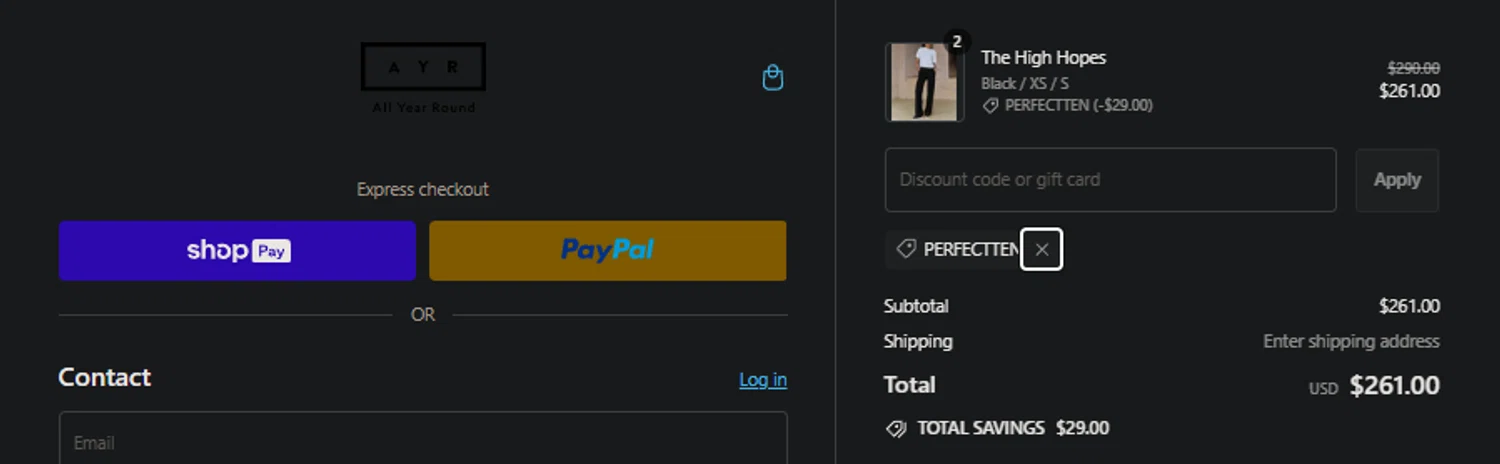 AYR Discount Codes - $15 Off | October 2024