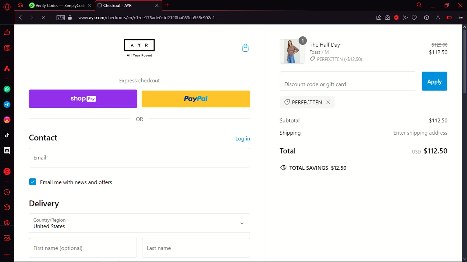 AYR Discount Codes - 15% Off | January 2025