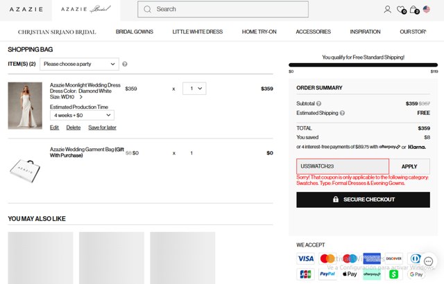 Azazie Coupon Codes - $2 Off | January 2025