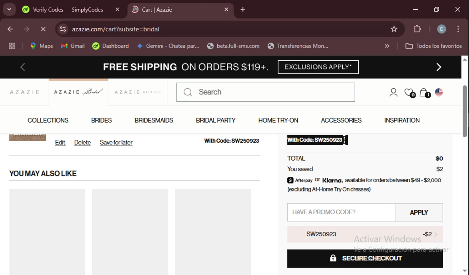 Azazie Promo Codes (3 Verified) - 5% Off w/Code Sep 2025