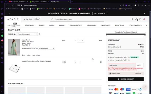 Azazie Promo Codes - $2 Off | December 2024