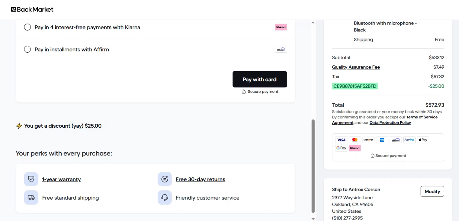 Back Market Promo Codes - $25 Off (4 Verified) Nov 2025