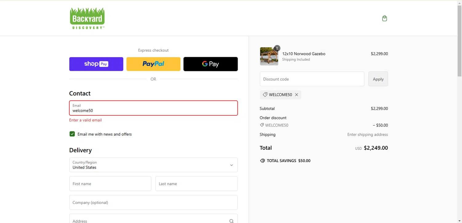 Backyard Discovery Discount Codes - $50 Off | January 2025