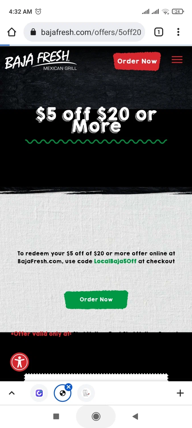 Baja Fresh Coupons - $10 Off | September 2024