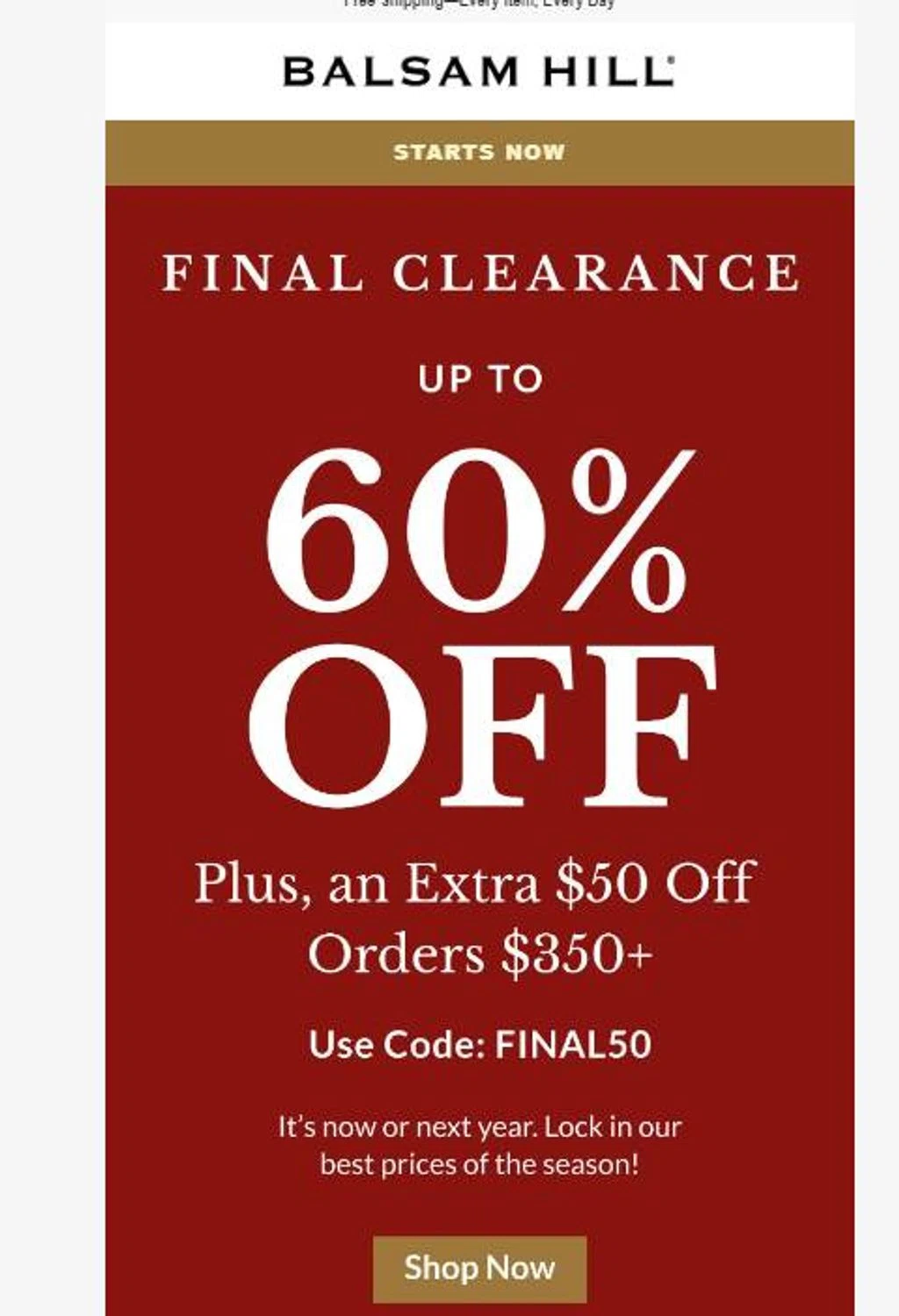 Balsam Hill Coupons 50 Off January 2025