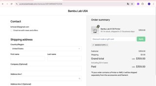 Bambu Lab Discount Codes (3 Verified) - 20% Off Mar 2025