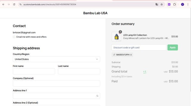 Bambu Lab Discount Codes (2 Verified) - w/Code Mar 2025