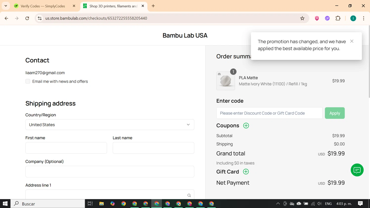 Bambu Lab Promo Codes (1 Verified) - $100 Off Oct 2025