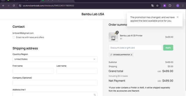 Bambu Lab Discount Codes (3 Verified) - $100 Off May 2025