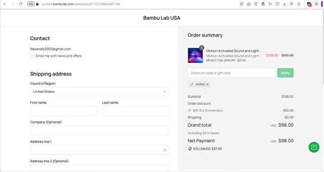 Bambu Lab Promo Codes (2 Verified) - $10 Off w/Code Jul 2025