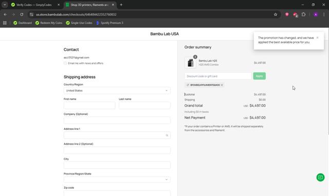Bambu Lab Promo Codes (2 Verified) - 20% Off w/Code Oct 2025