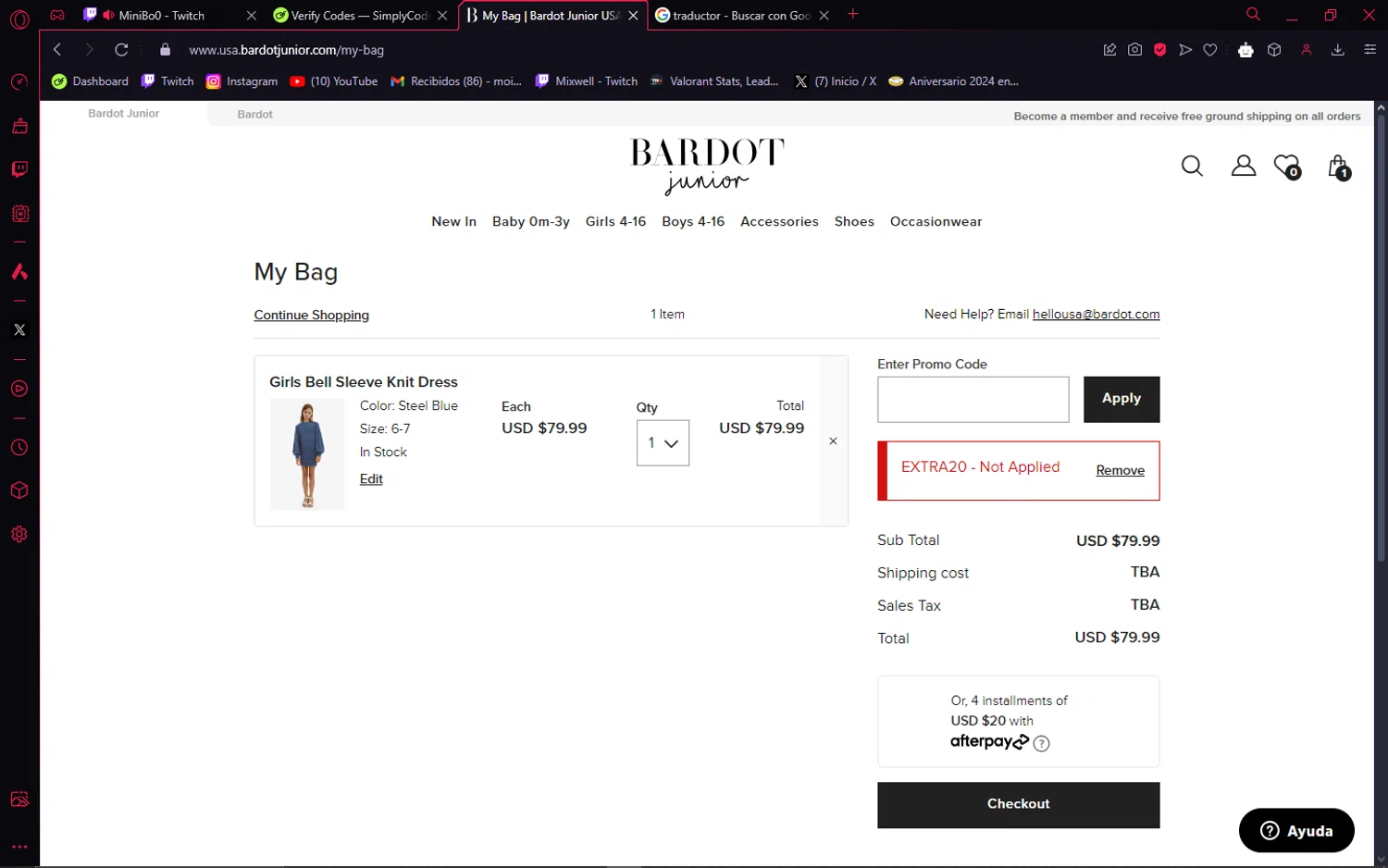 Bardot Junior Promo Codes - $20 Off | October 2024