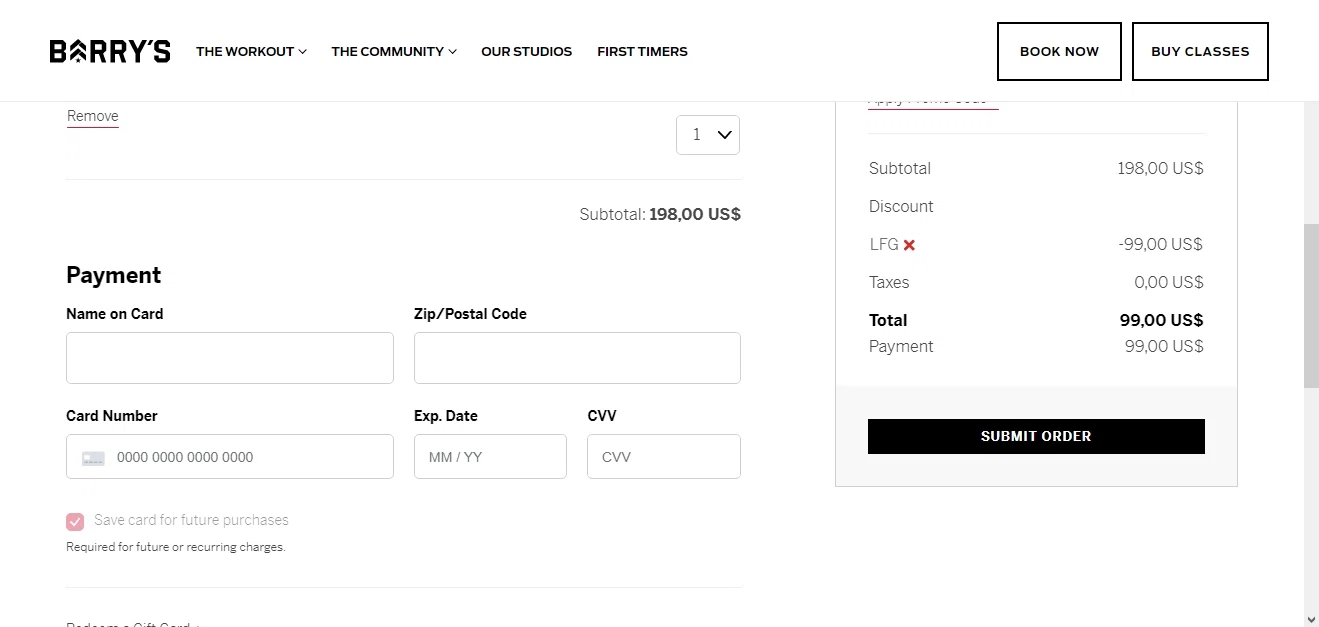 Barry's Promo Codes - up to 20% Off | November 2024