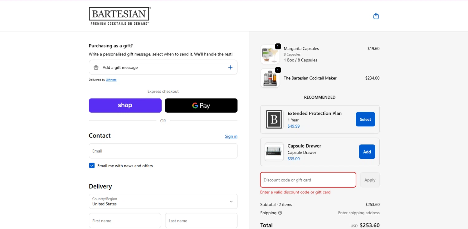 Bartesian Promo Codes - 15% Off (2 Verified) Jan 2026