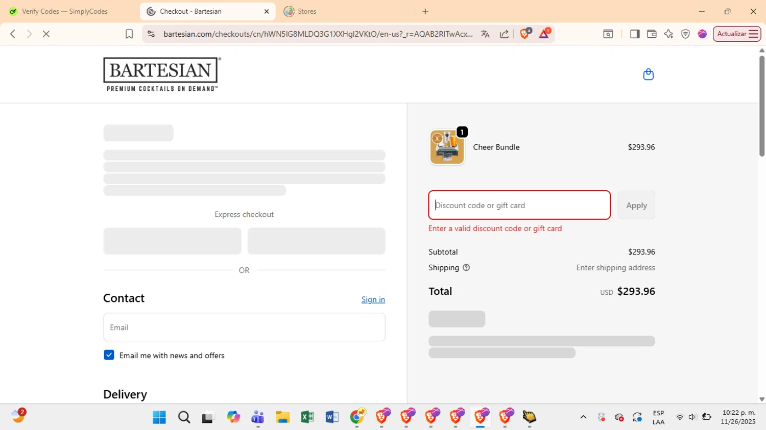 Bartesian Promo Codes - 15% Off (2 Verified) Jan 2026