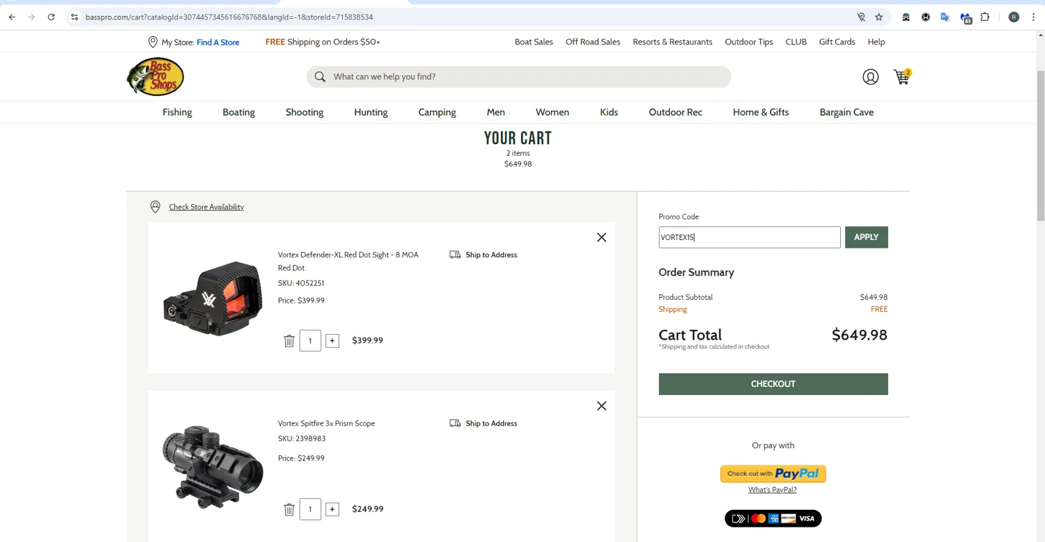 Bass Pro Shops Promo Codes - 15% Off | October 2024