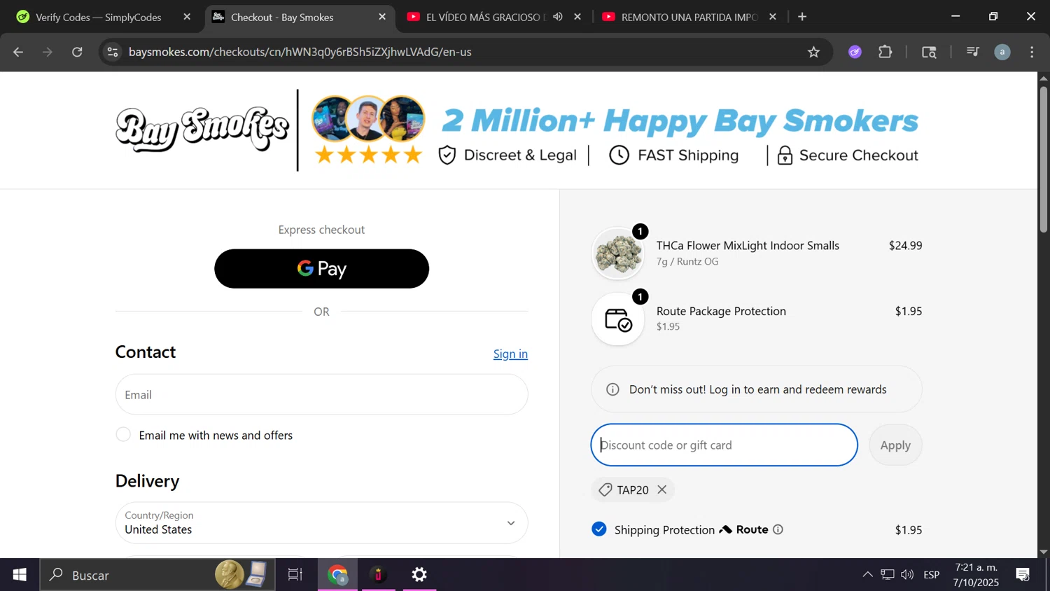 Bay Smokes Promo Codes (14 Verified) - 20% Off Oct 2025