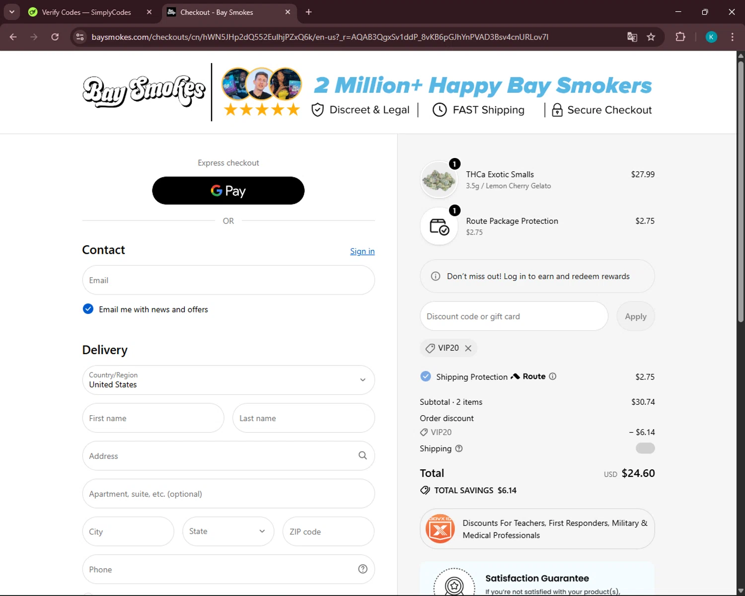 Bay Smokes Promo Codes - 30% Off (18 Verified) Jan 2026