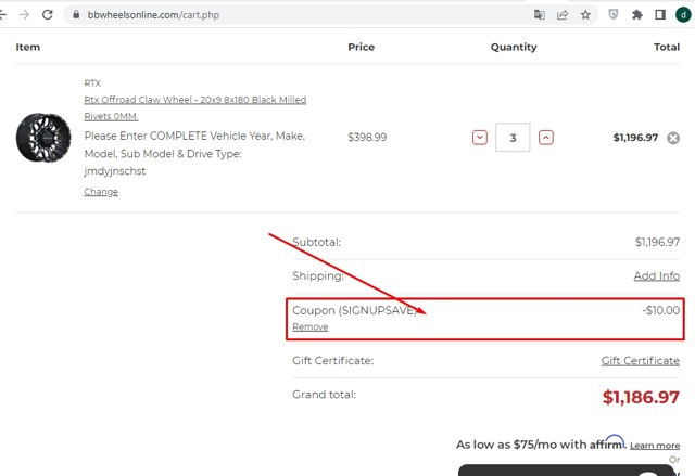 BB Wheels Coupon Codes - $10 Off Coupons Mar 2025