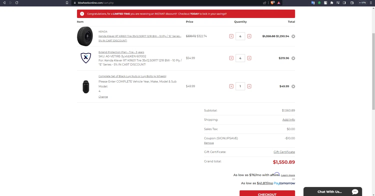 BB Wheels Coupons - $10 Off | January 2025