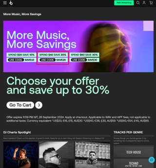 Beatport Promo Codes - 20% Off | November 2024