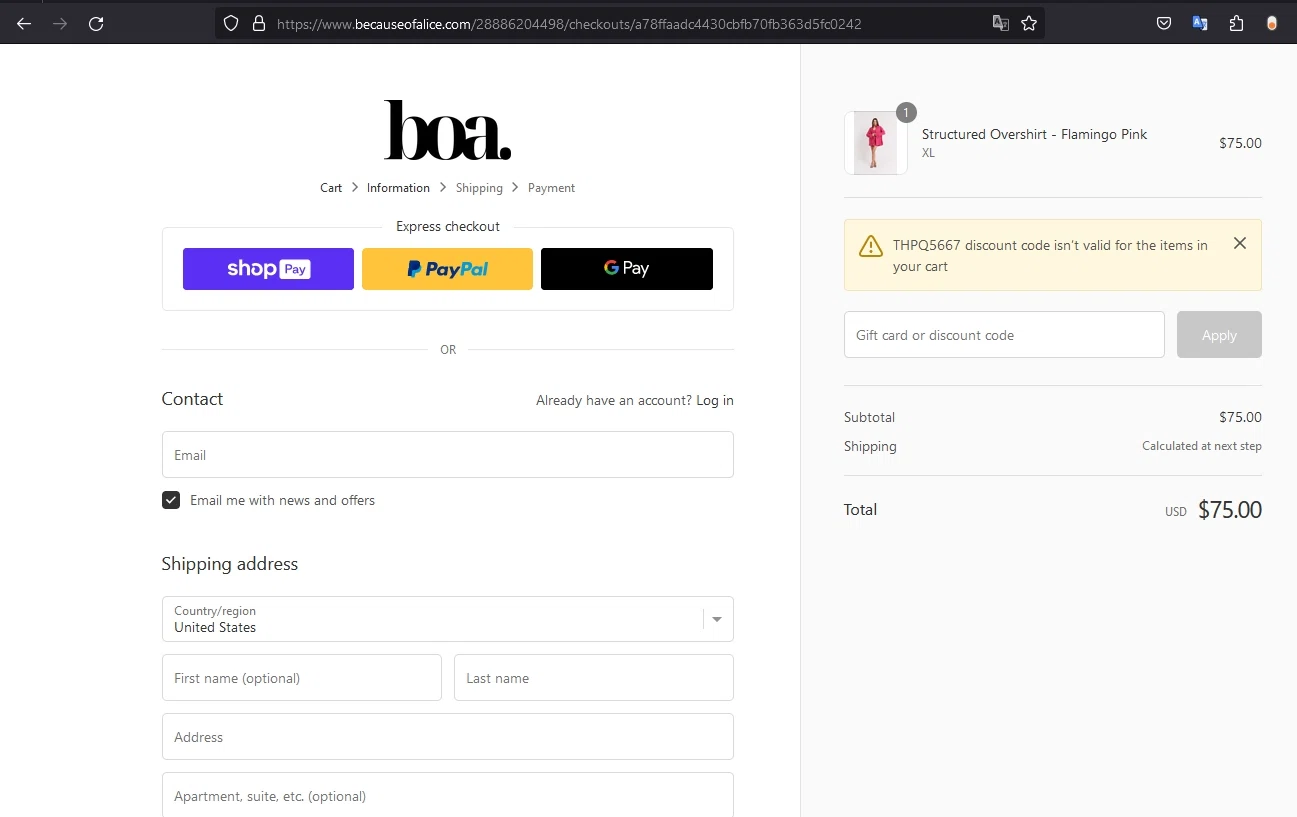 Because Of Alice Discount Codes - 10% Off | January 2025
