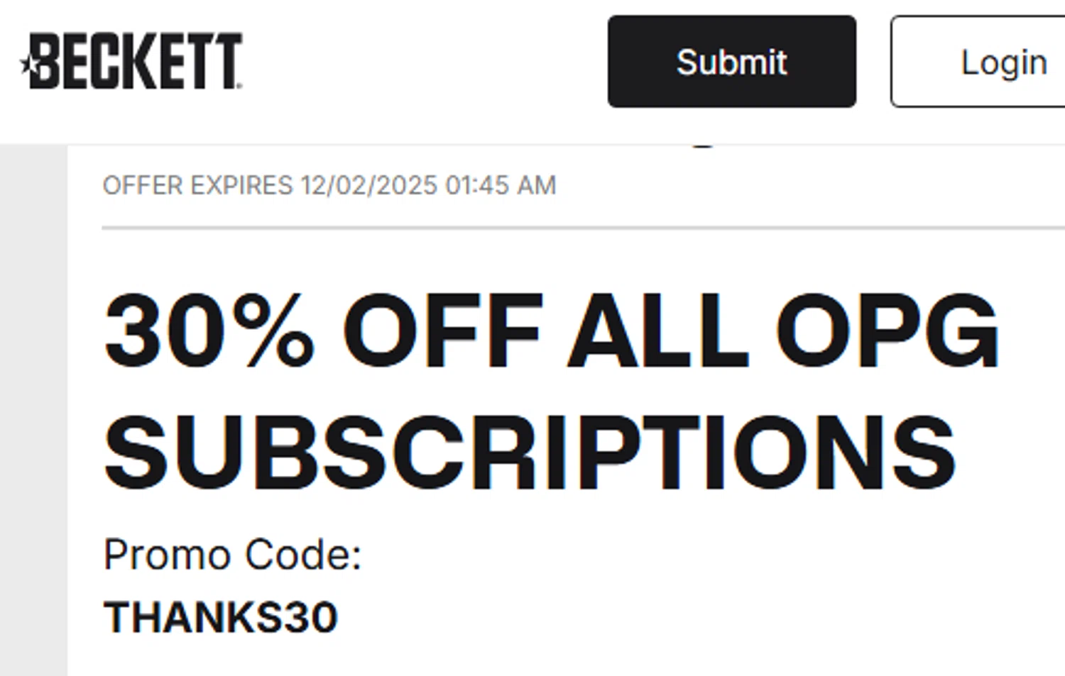 Beckett Promo Codes - 15% Off (3 Verified) Dec 2025