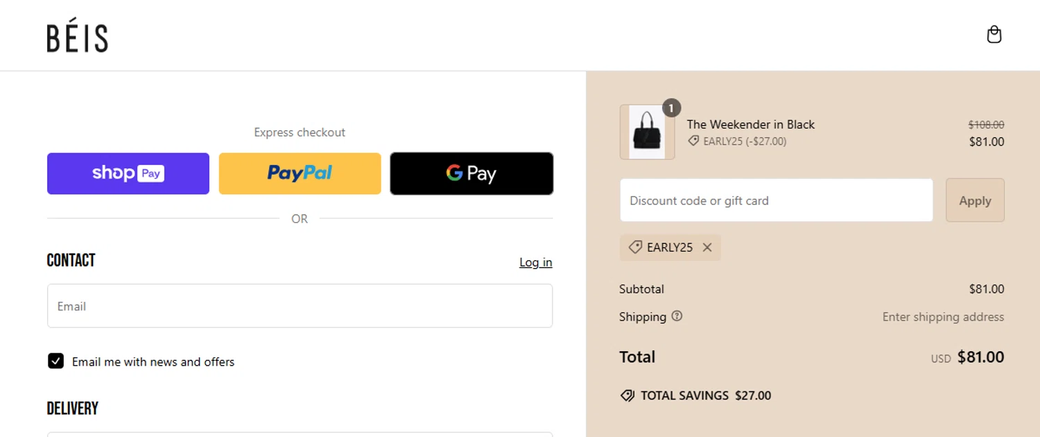 Beis Discount Codes - 15% Off | November 2024