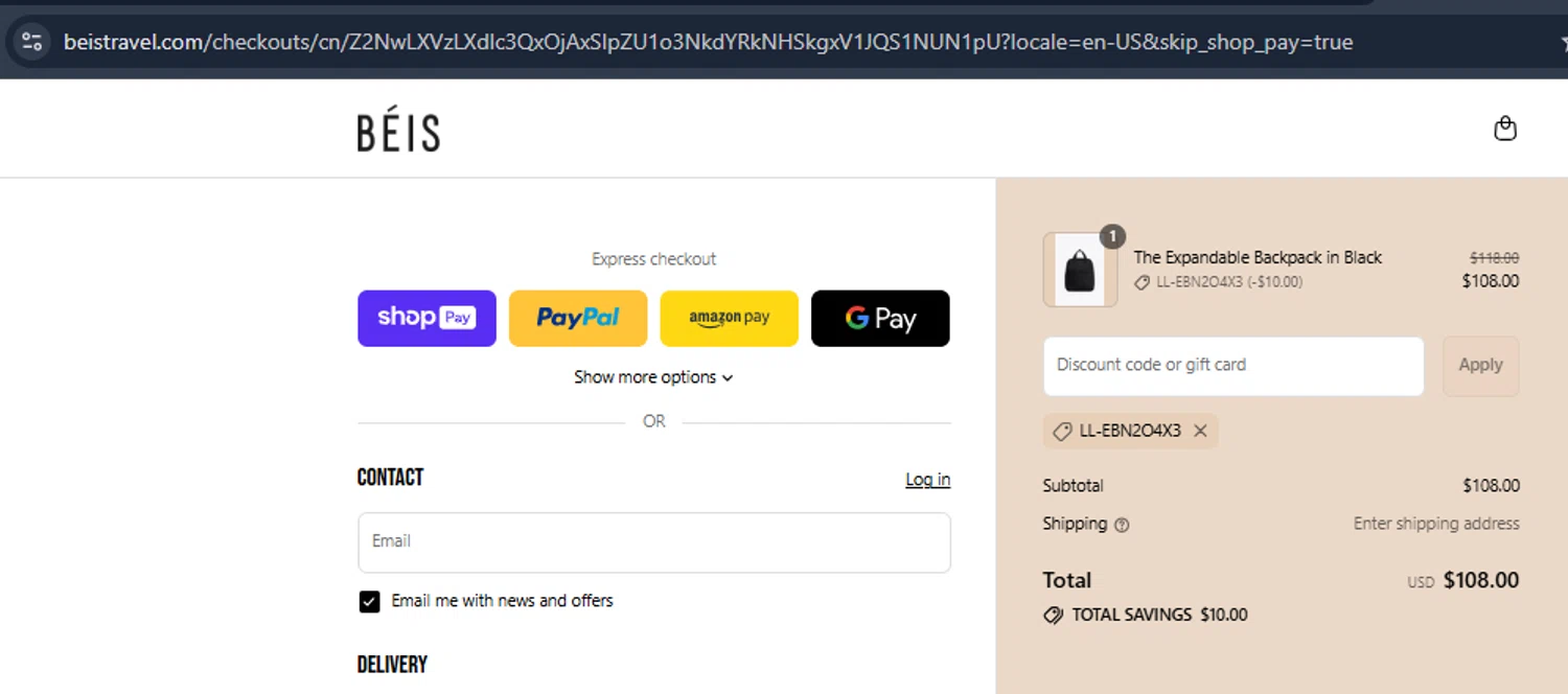 Beis Promo Codes (6 Verified) - 20% Off Sitewide Aug 2025