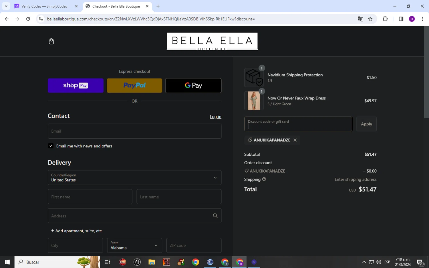 Bella Ella Boutique Coupon