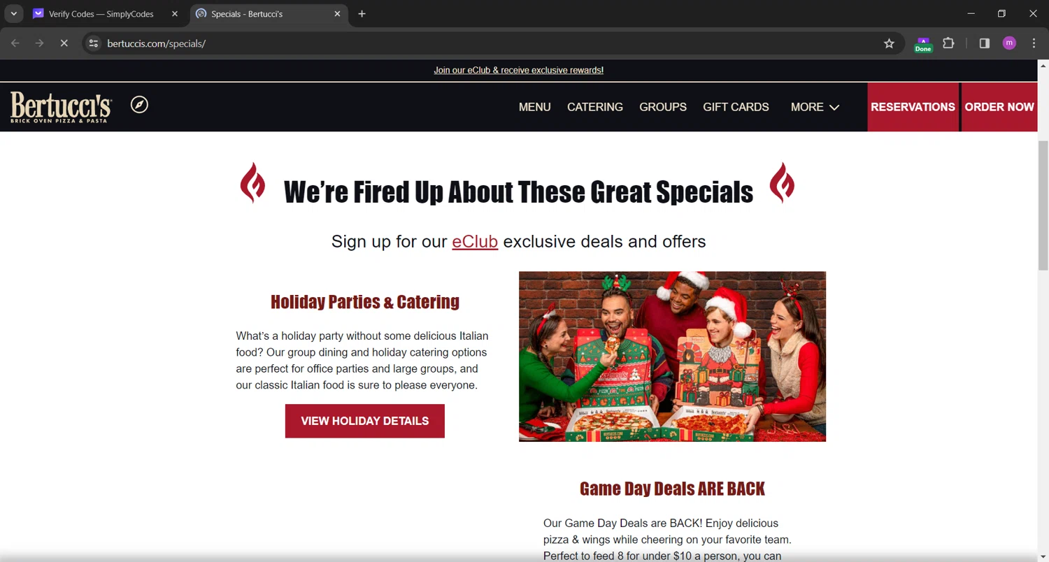 Bertucci's Coupon Codes (2 Verified) - w/ Code Jan 2025