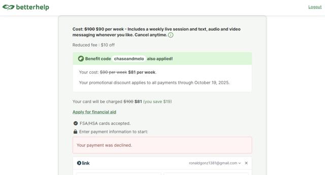 BetterHelp Promo Codes (21 Verified) - 35% Off Oct 2025
