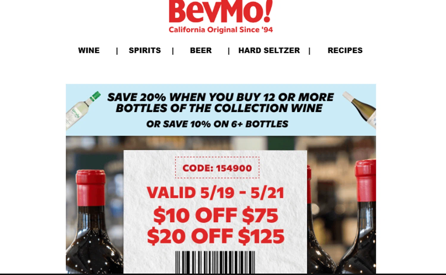 BevMo! Discount Codes - $10 Off (7 Verified) Jun 2025