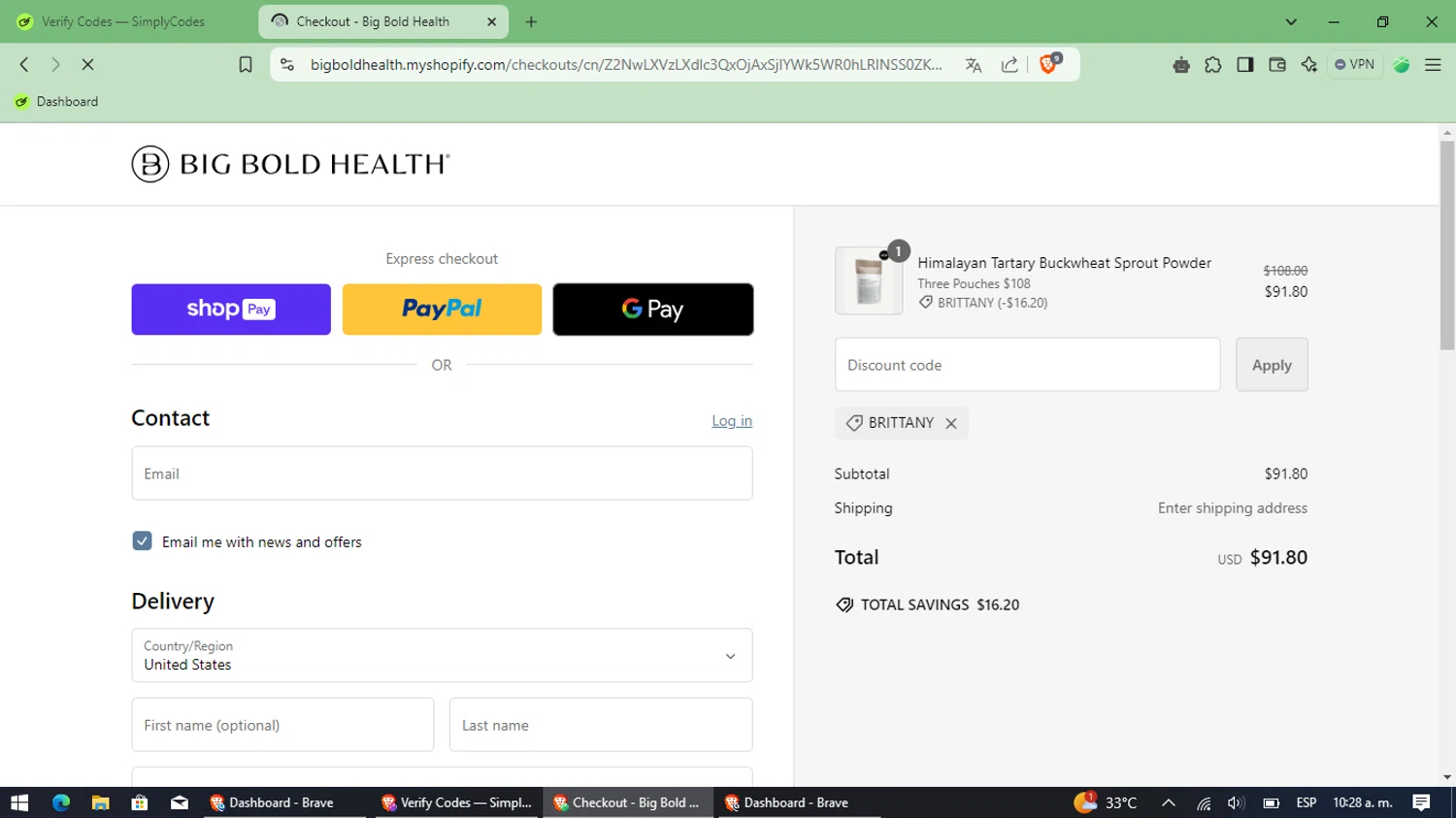 Big Bold Health Promo Codes - 20% Off | November 2024