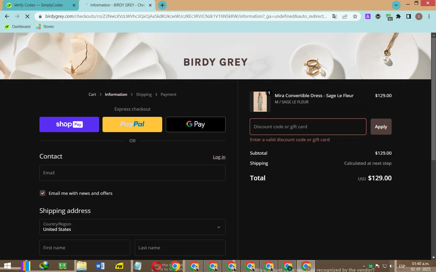 Birdy Grey Discount Codes (4 Verified) - 20% Off Jan 2025