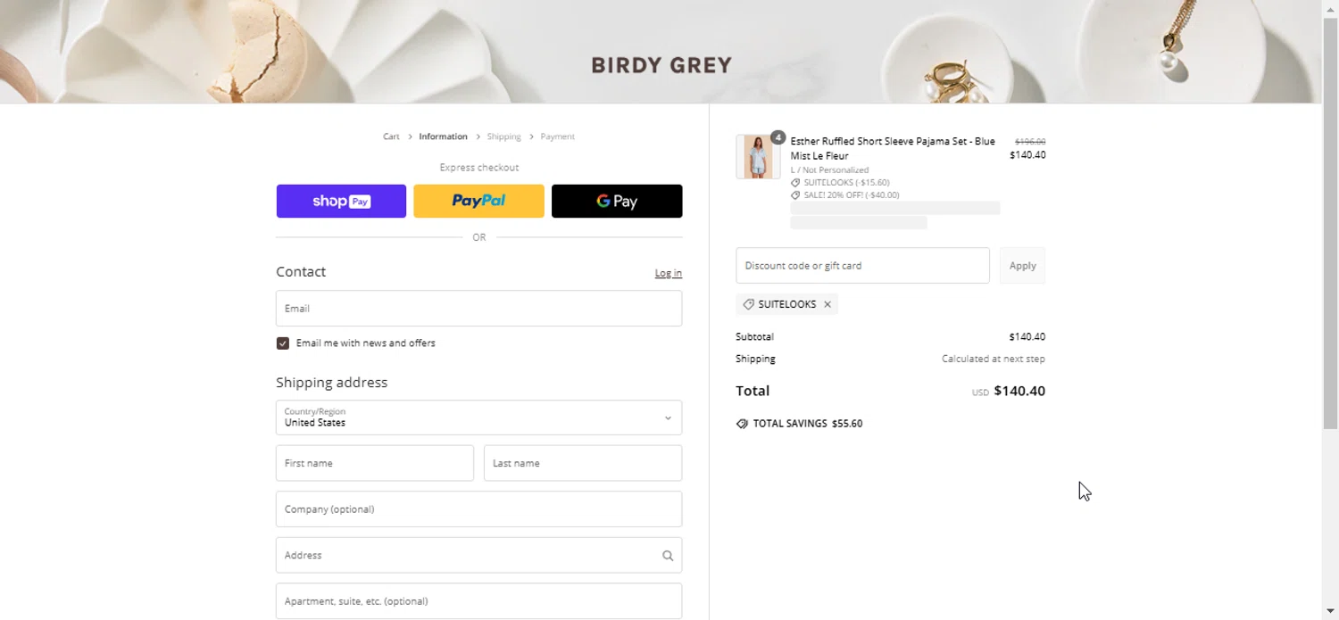 Birdy Grey Discount Codes (4 Verified) - 20% Off Mar 2025
